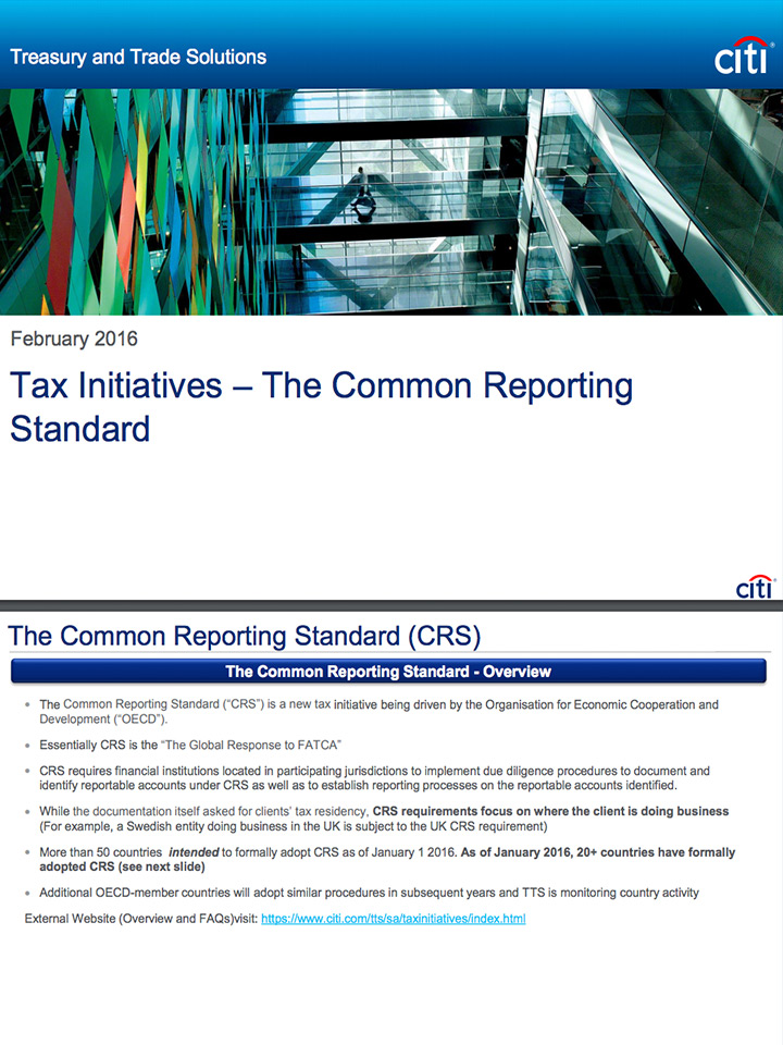 Common Reporting Standards (CRS) Overview